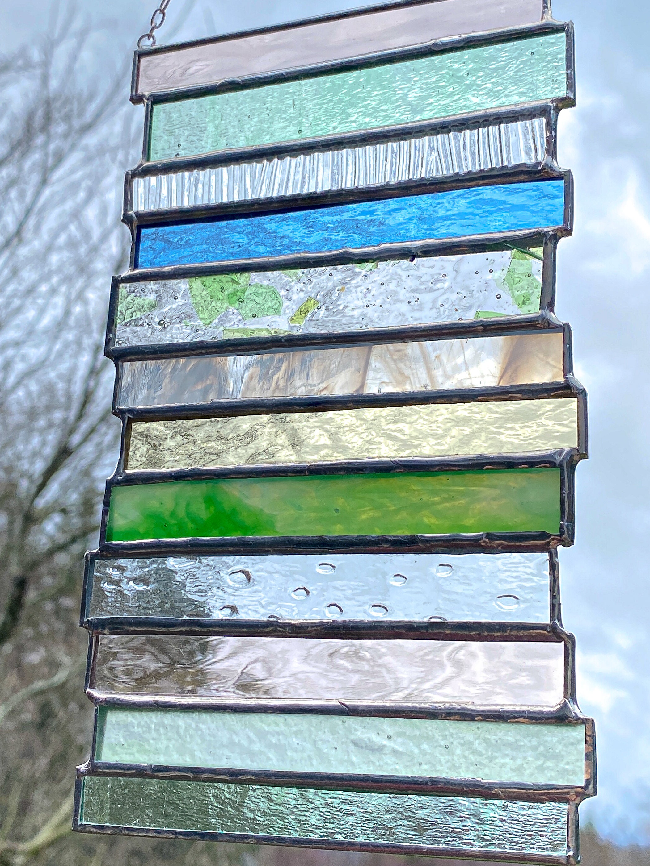 Stacked Stripe Pastel • Suncatcher • Panel