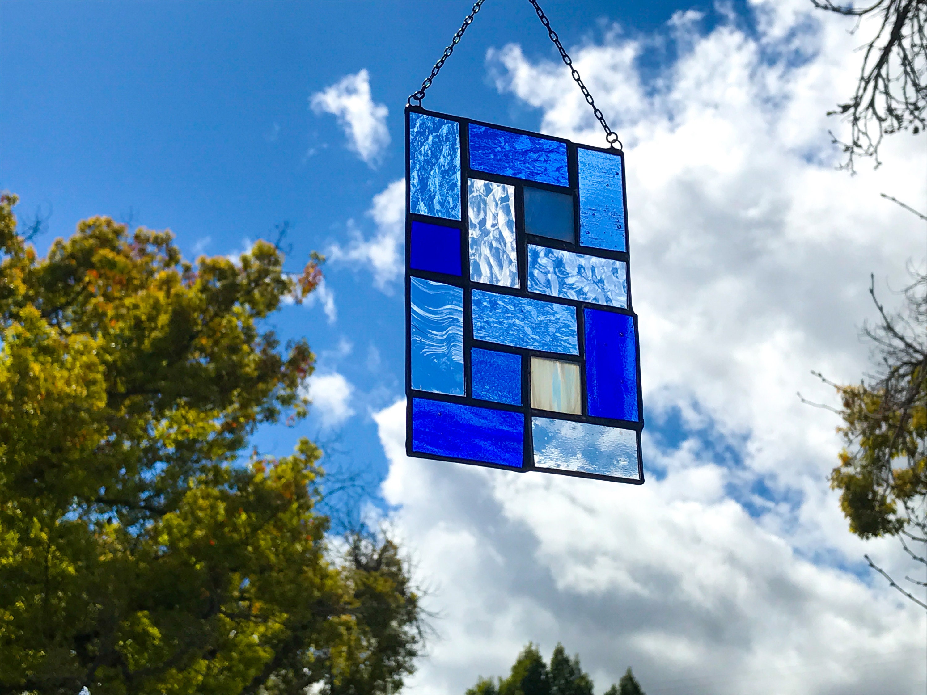 Geometric Squares • Suncatcher • Panel