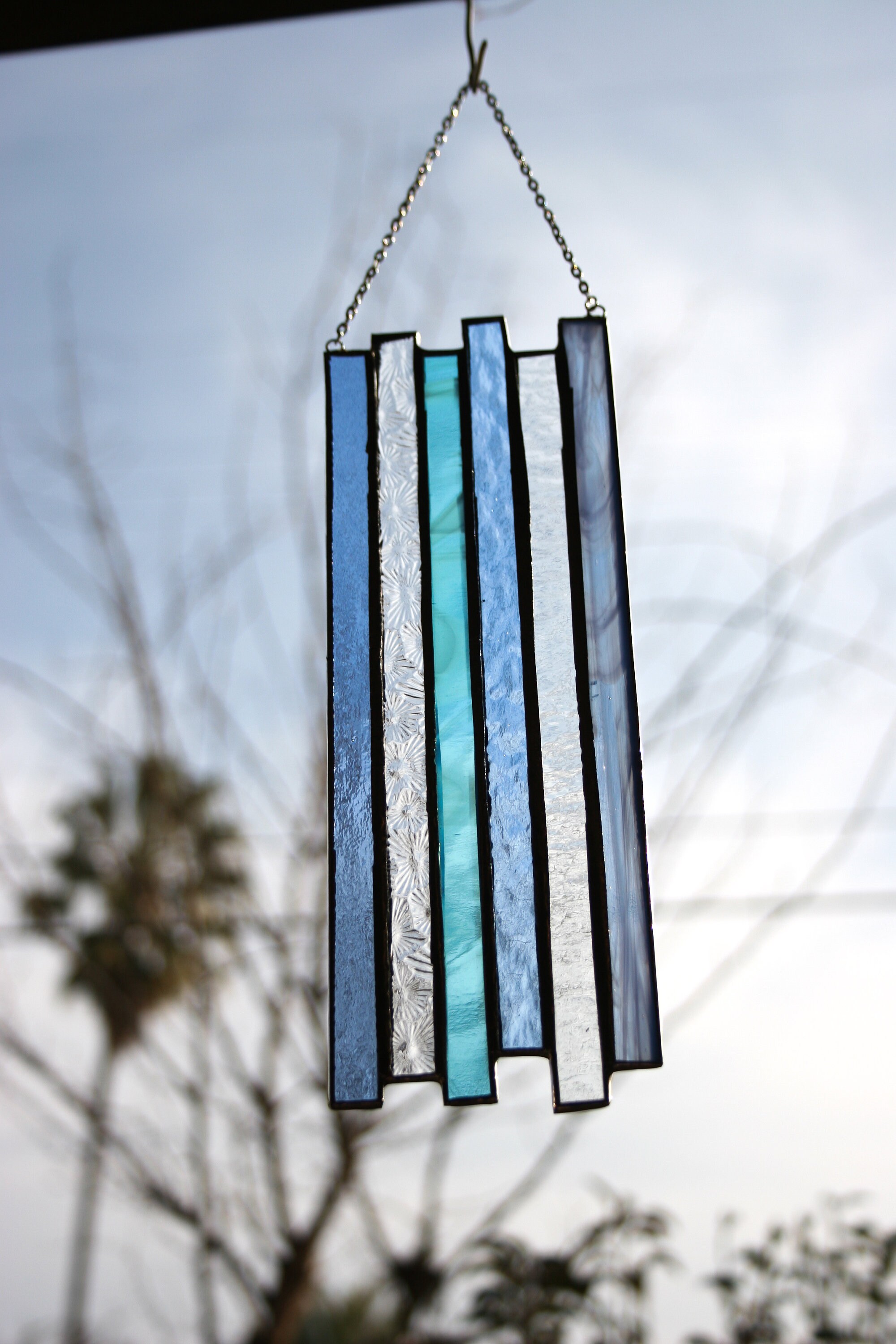 Vertical Stripe Stained Glass Suncatcher