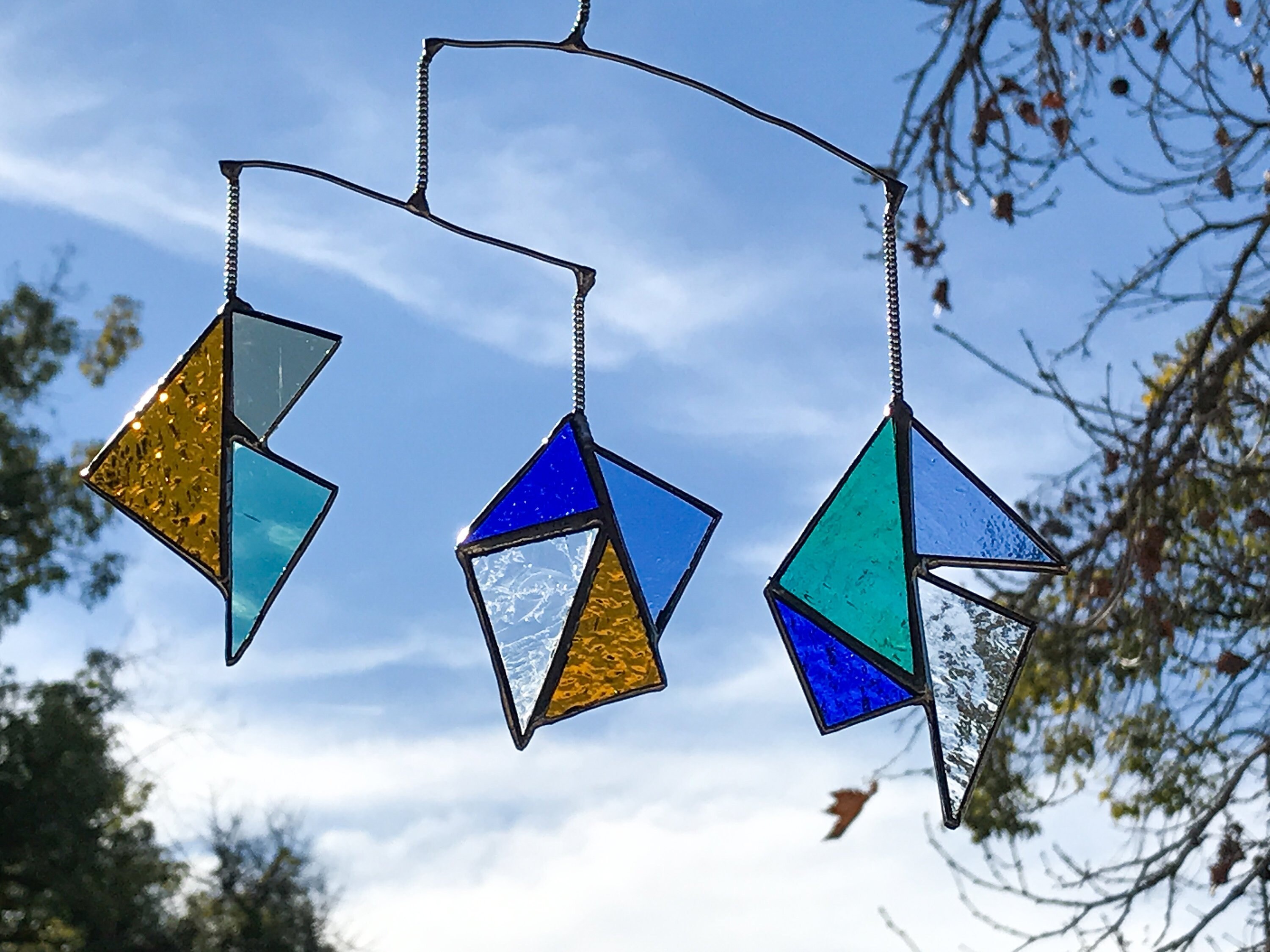 Geometric Triangle • Mobile • Suncatcher