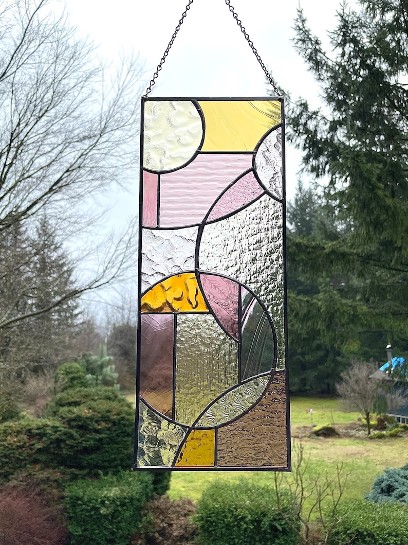 CUSTOM: Art Deco Stained Glass Panel - Etsy