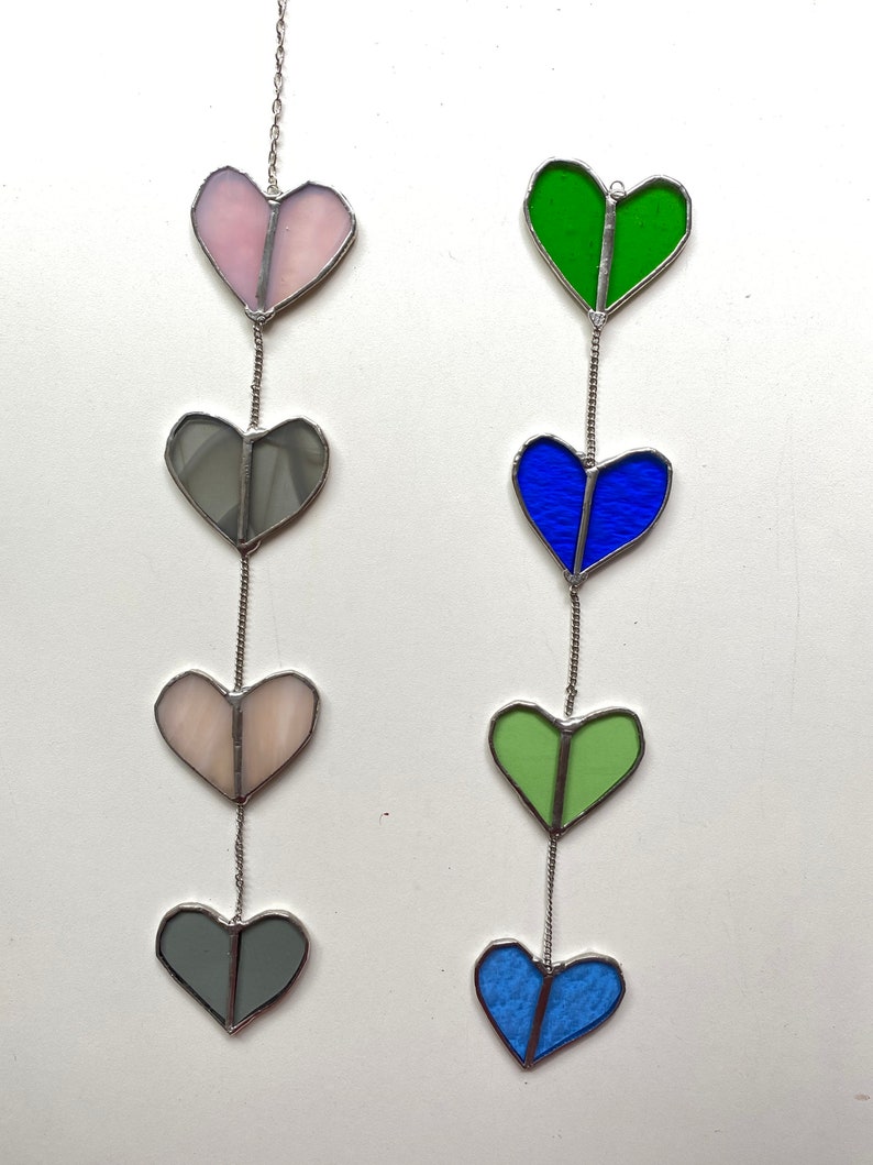 CUSTOM 4 Element Heart String Suncatcher Wall Hanging | Etsy