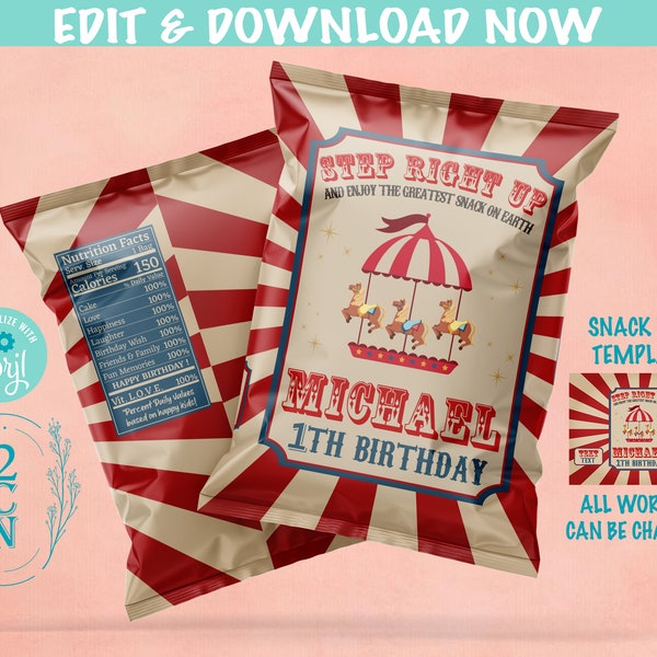 Circus Popcorn Bag - Etsy