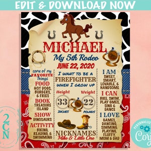 Rodeo Horse Birthday Sign, Cowboy Birthday Board, Milestone Birthday ...