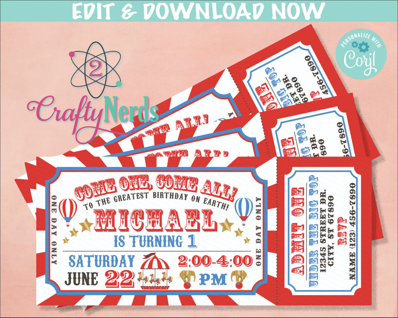Carnival Ticket Invitation