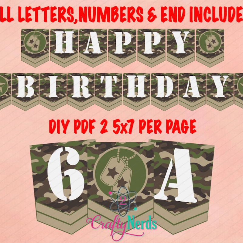 Army Banner - Etsy