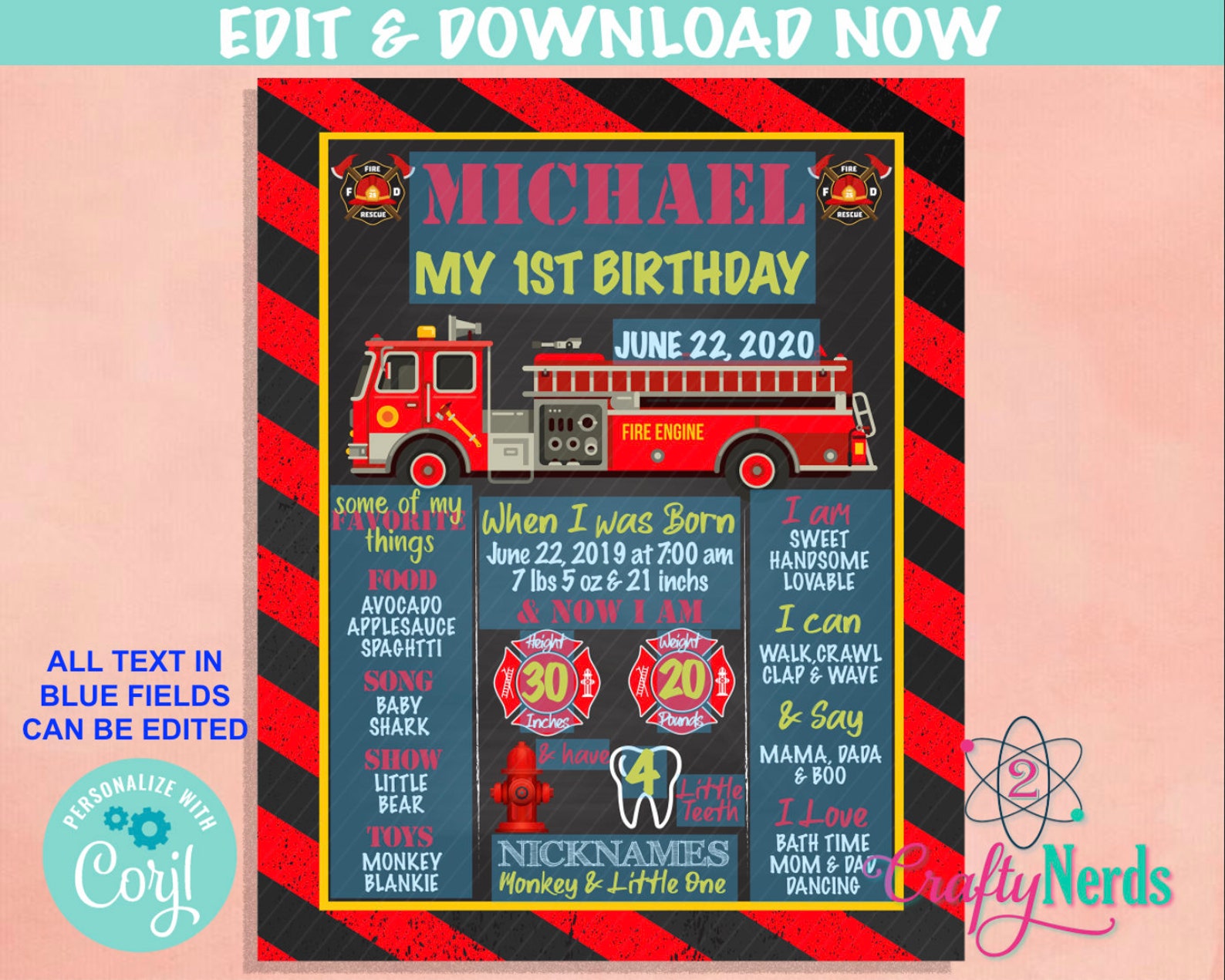 Firefighter Birthday Sign Firefighter Birthday Board - Etsy