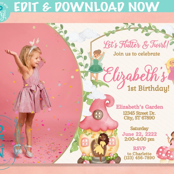 Cottagecore Birthday Invitation - Etsy