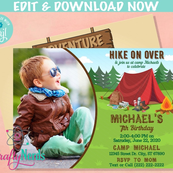 Camping Invitations - Etsy