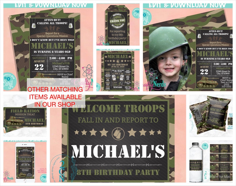 Army Birthday Chips Bag, Army Camo Party Popcorn Bag, 1oz Snack Bag ...