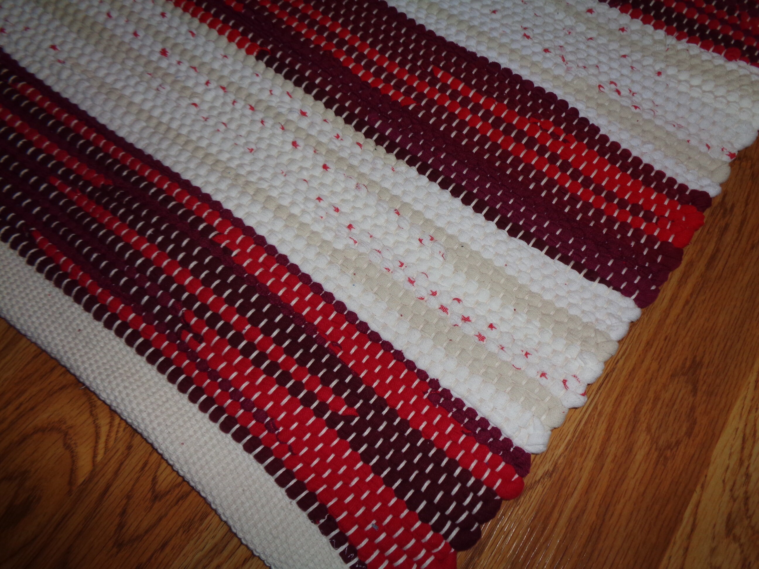 American Flag Hand Loomed Rag Rug Made of Recycled Tee Shirts. Free ...