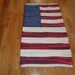 American Flag Hand Loomed Rag Rug Made of Recycled Tee Shirts. Free ...
