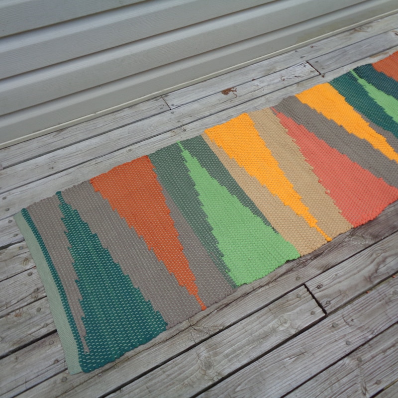 Rag Rug Runner - Etsy
