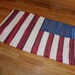 American Flag Hand Loomed Rag Rug Made of Recycled Tee Shirts. Free ...