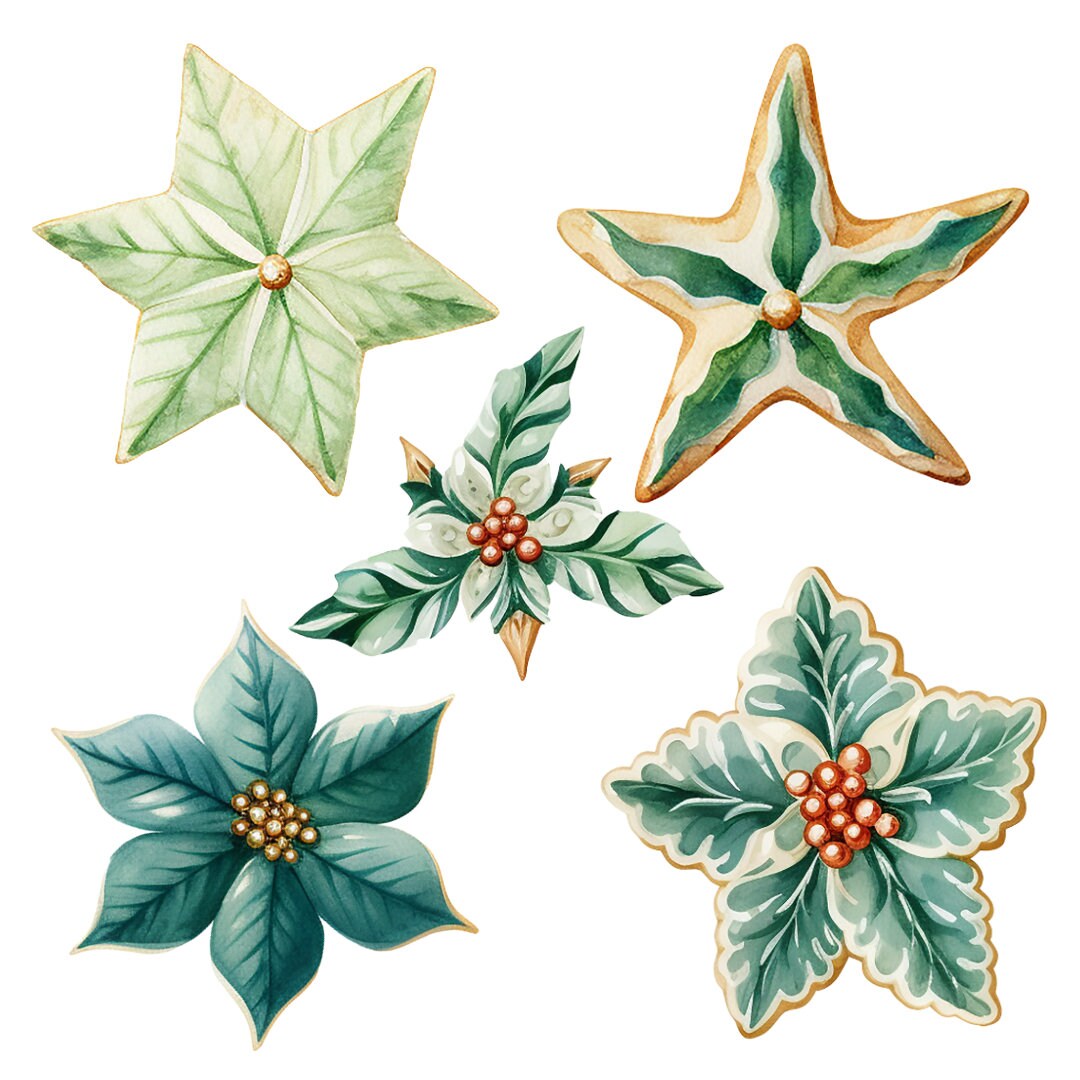 Christmas Winter Clip Art, Hand Drawn - Etsy