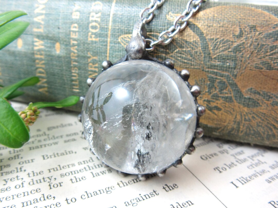 The Oracle Quartz Crystal Ball Necklace - Etsy