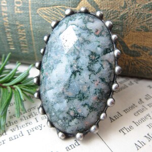 The Dryad Faceted Tree Agate Ring - Etsy