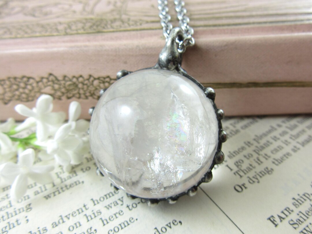 The Oracle - Quartz Crystal Ball Necklace - Etsy