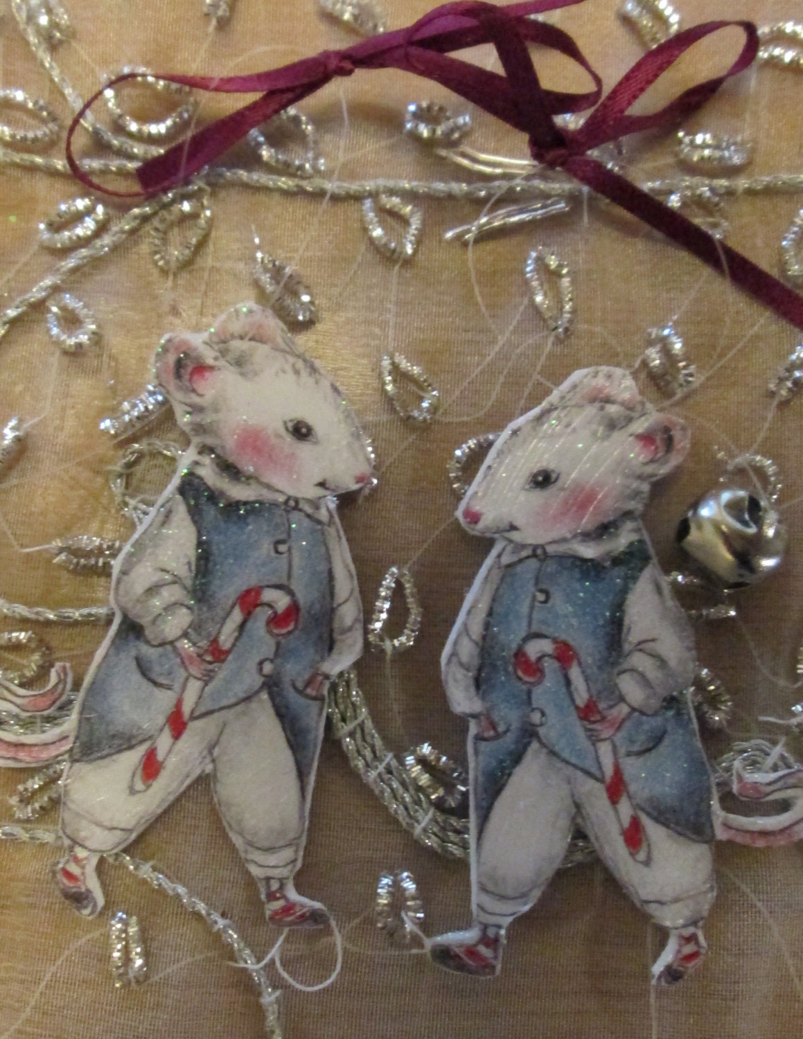 Christmas Mouse Ornament Gift Tag Christmas Decoration - Etsy