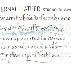 5x7 NAVY HYMN - Etsy