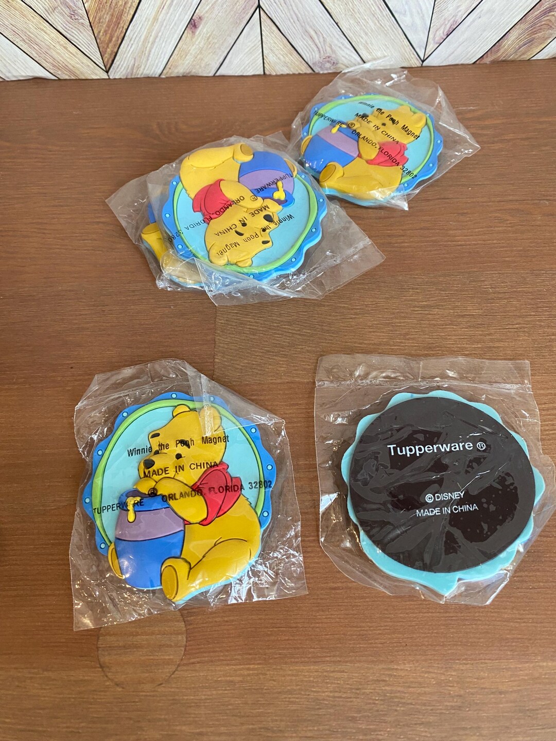 Vintage Tupperware Disney Winnie the Pooh Fridge Magnet NOS Refigerator ...