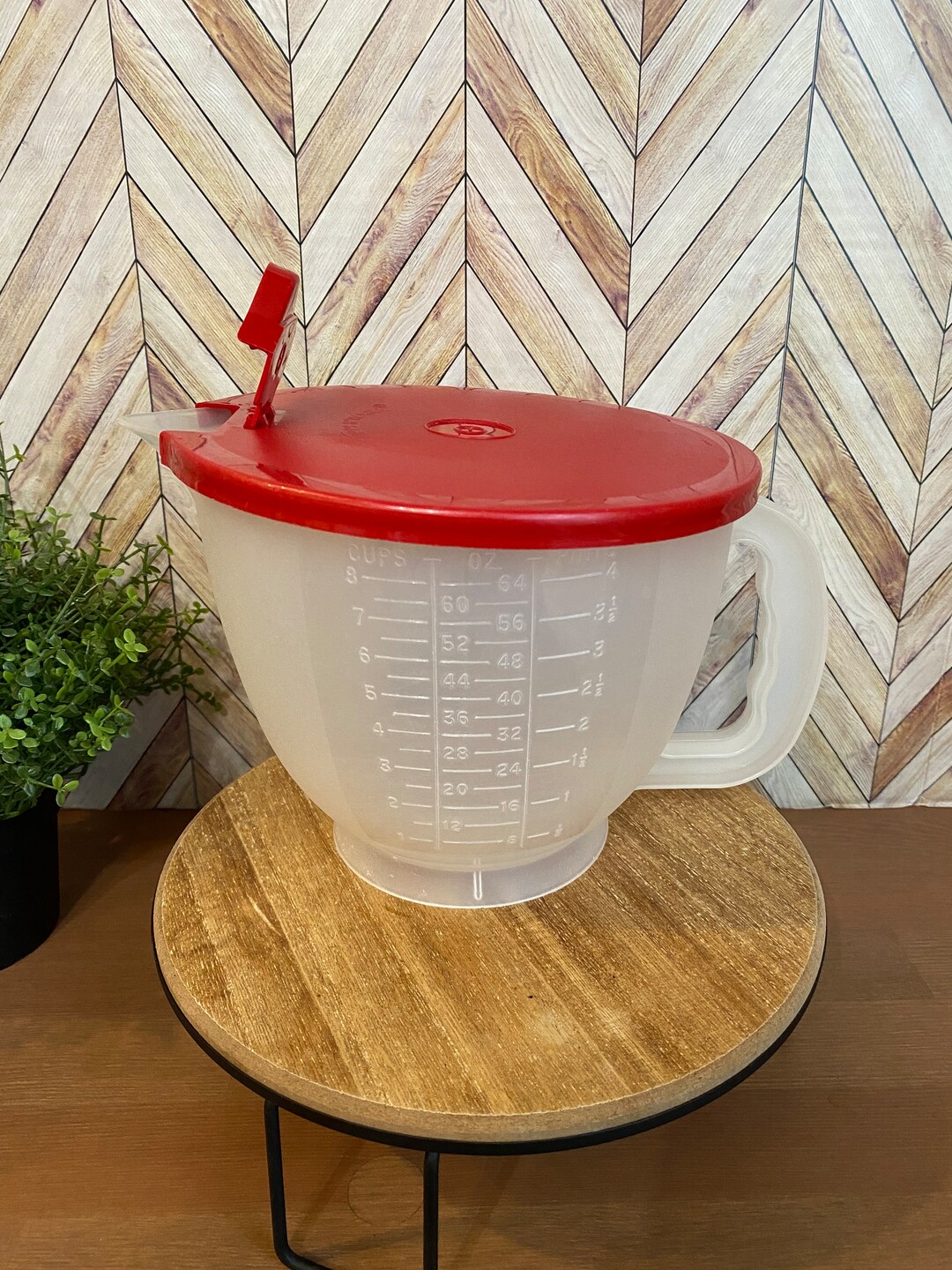 Vintage Tupperware Mix N Store 2 Litre 8 Cup 4 Pint Measuring Bowl With ...