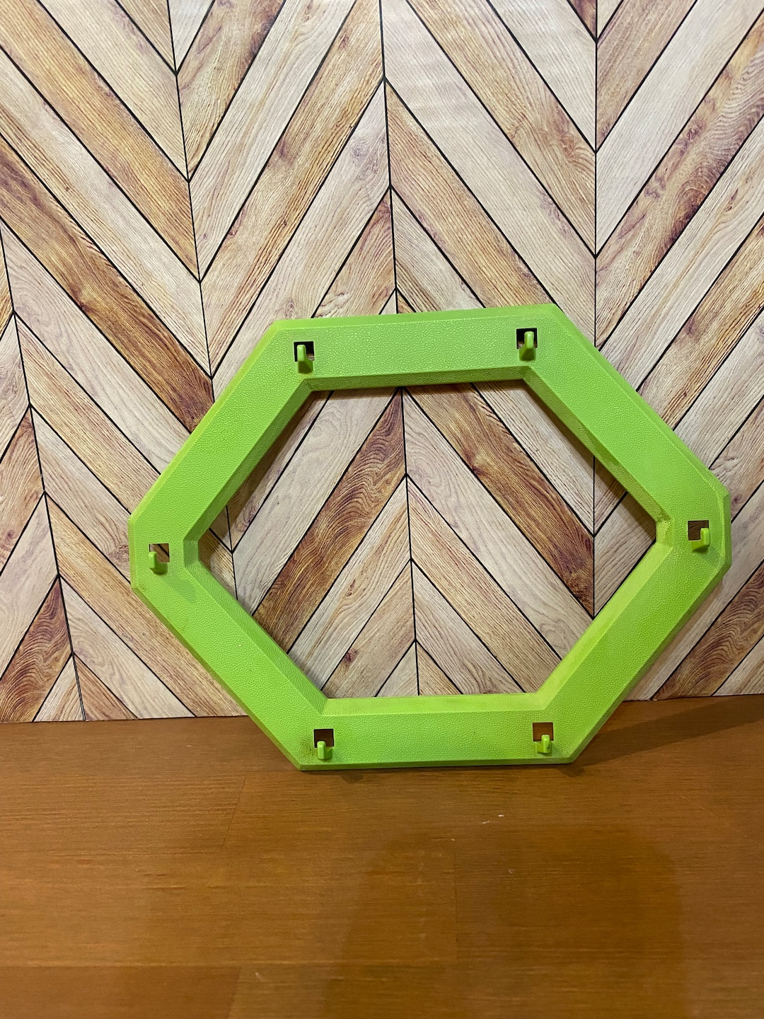 Vintage Tupperware Measuring Cup Hexagon Rack/ Holder for Wall Neon ...