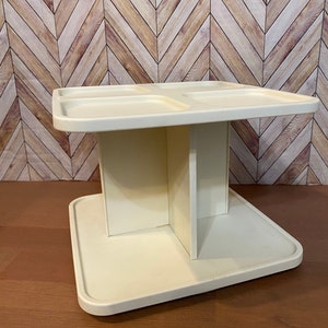 Vintage Tupperware Spinning Spice Rack #2164A With Blue Top Spice Jars ...