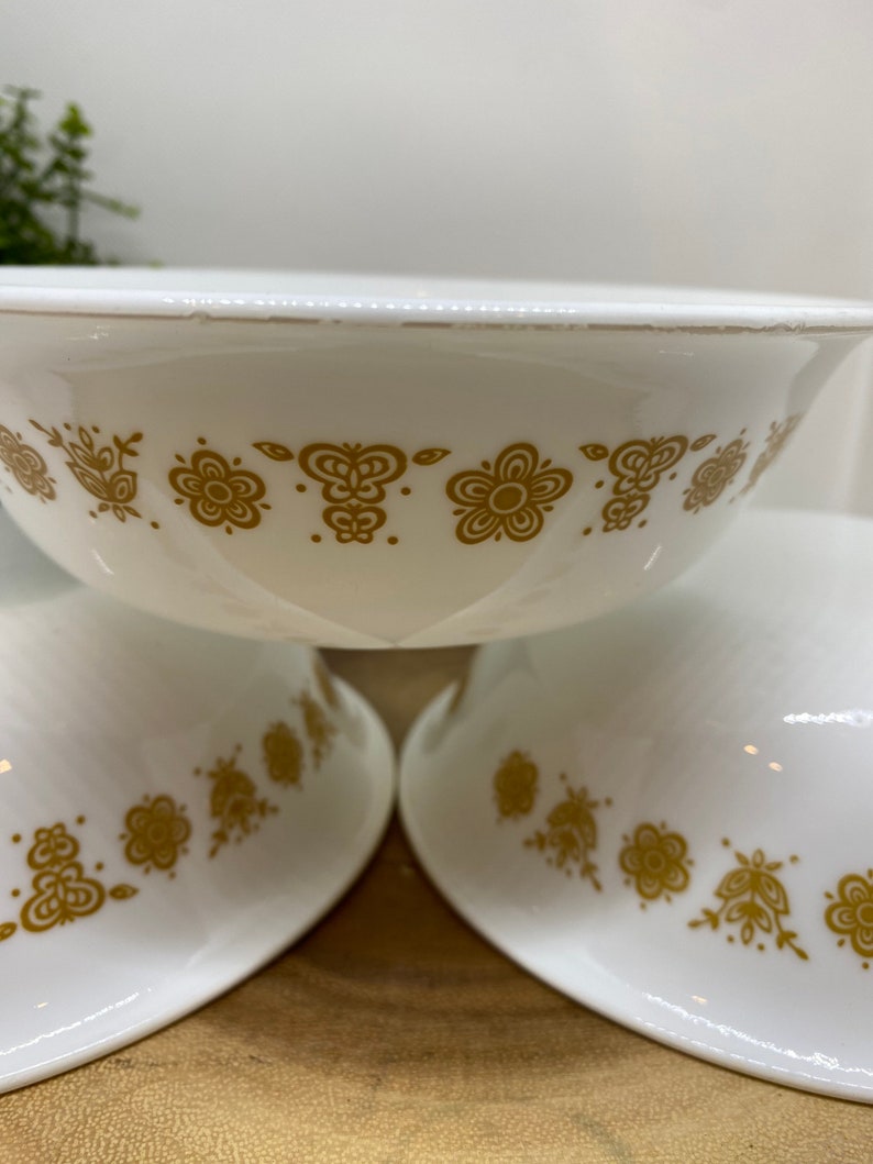 Vintage Corelle/ Pyrex Compatible Butterfly Gold 6.5inch - Etsy