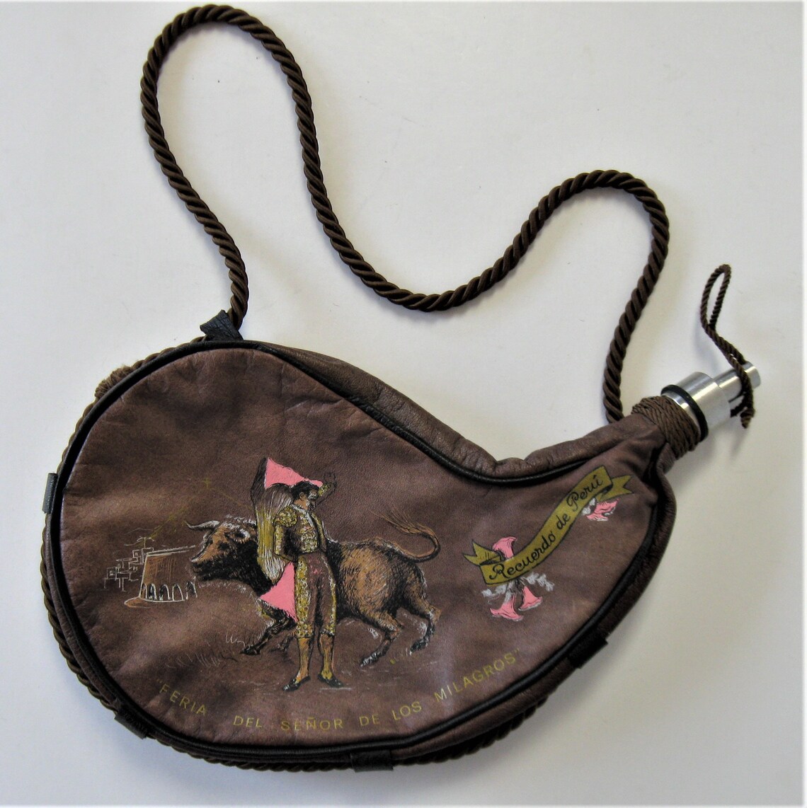 Vintage leather Boda bag 12 x 7 Made in Peru | Etsy