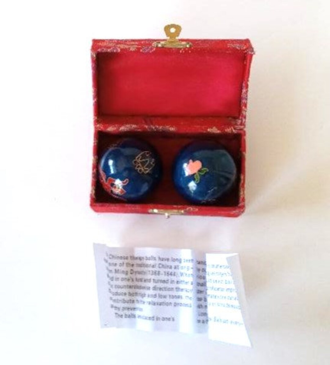 Vintage Baoding Balls, Cloisonné Chiming Balls, Chinese Medicine Balls ...