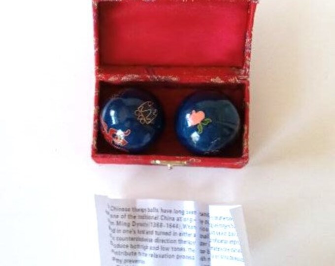 Vintage Baoding Balls, Cloisonné Chiming Balls, Chinese Medicine Balls ...