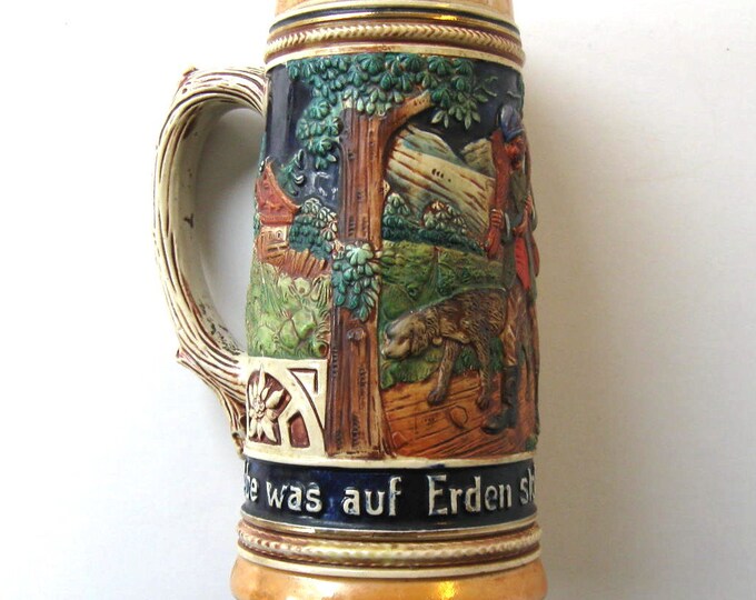 Large Vintage Ceramic Beer Stein, Made in West Germany, Serving, Retro ...