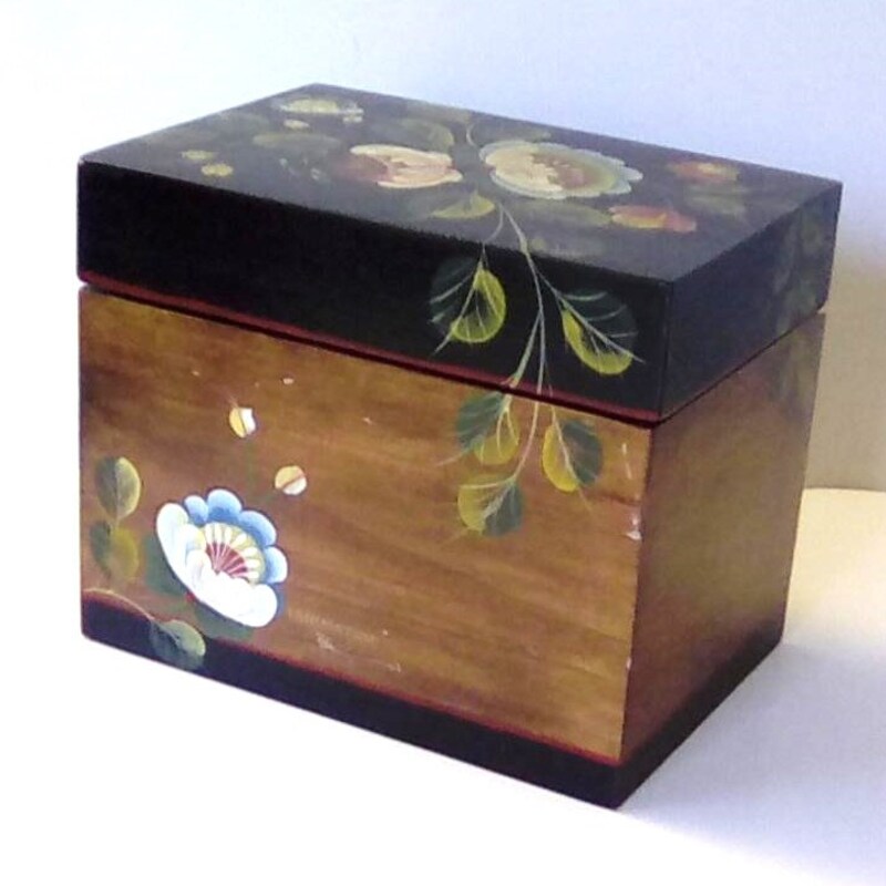 Painted Wood Box - Etsy
