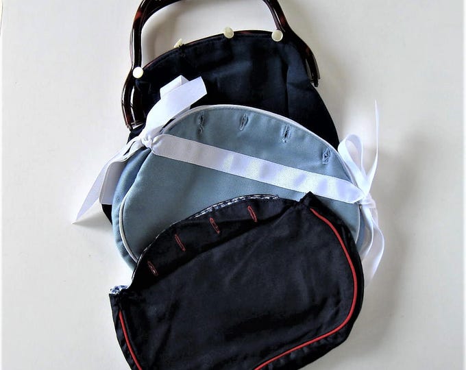 Vintage Bermuda Bag, Tortoise Colored Lucite Handles, 2 Covers, Light ...