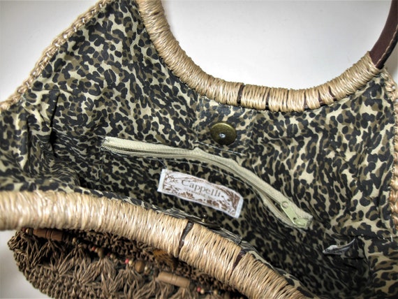 Vintage Straw Cappelli safari animals tote, handbag w… - Gem