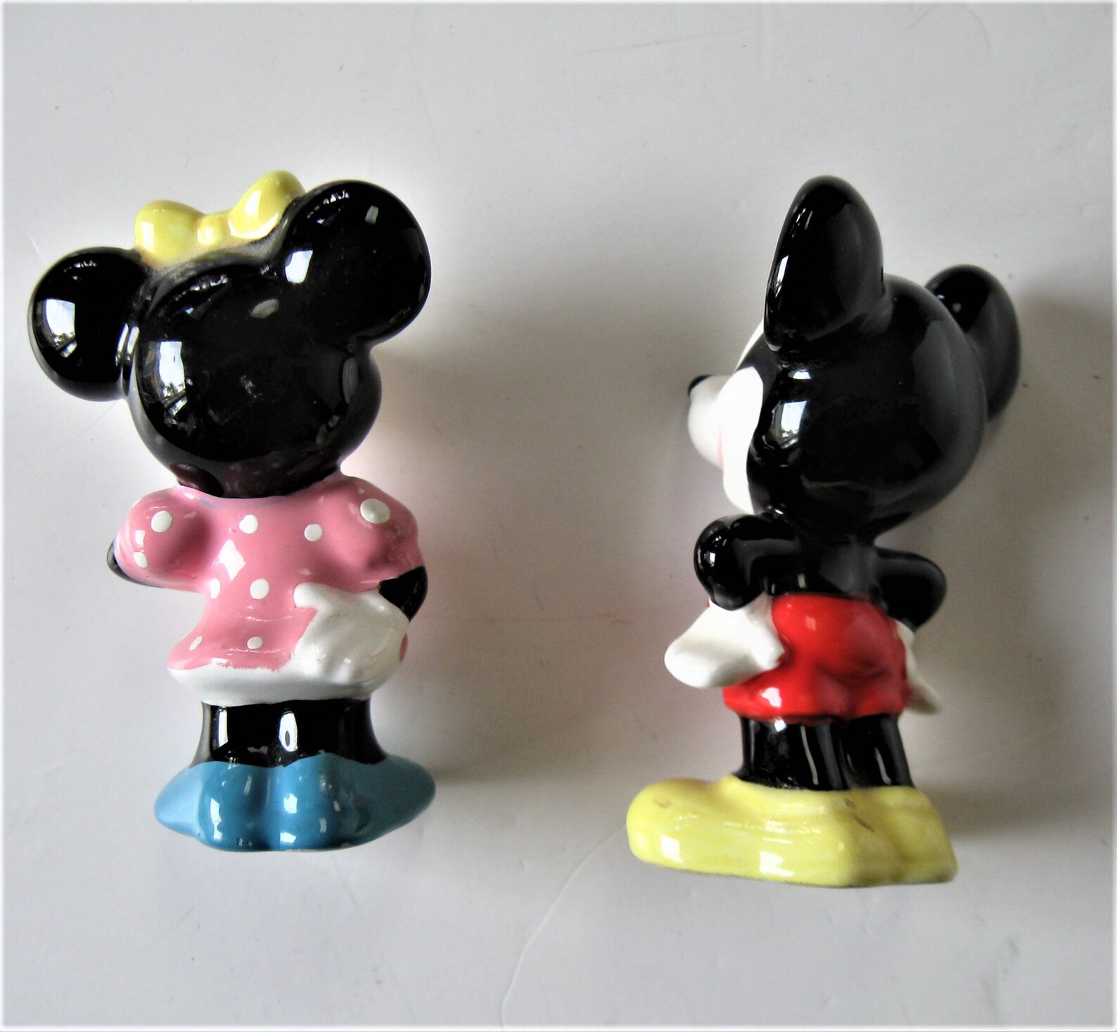 Vintage Ceramic Mickey and Minnie Mouse Figurines 3 - Etsy