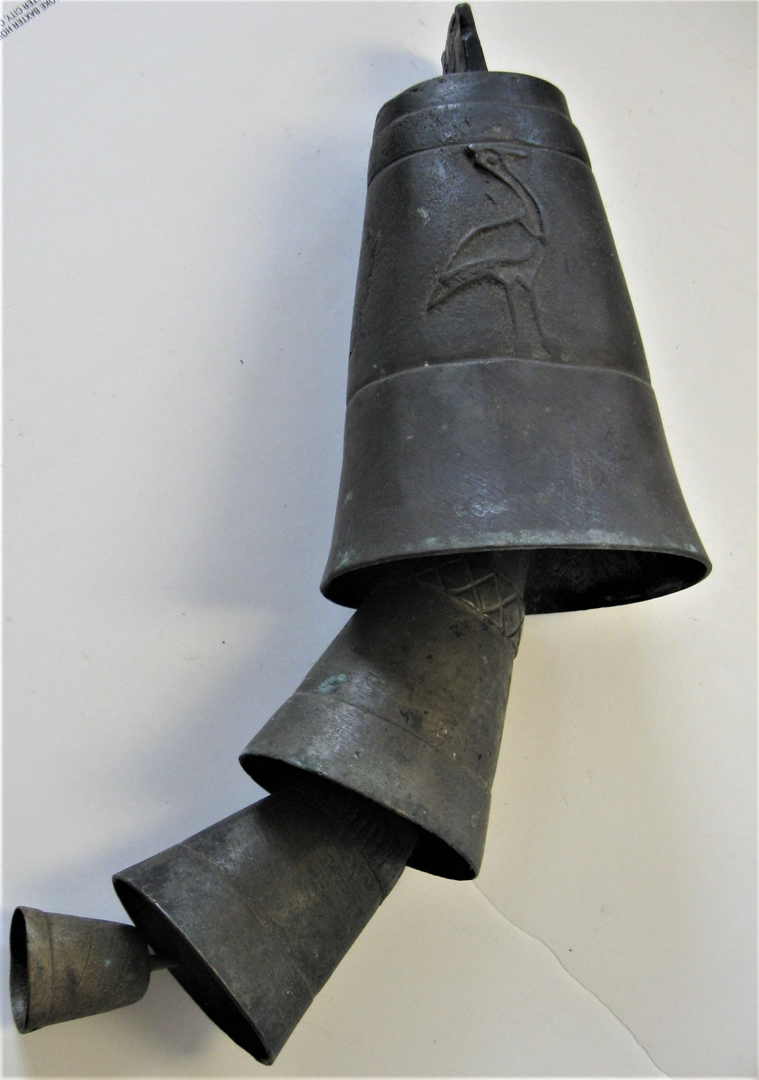 4 XL Graduated Brass Vintage Bedouin Camel Bells, Largest 9 1/2, Brass ...