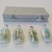 Set of 4 Vintage Reverse Painted Snuff Bottles in Box, Perfume Bottles ...