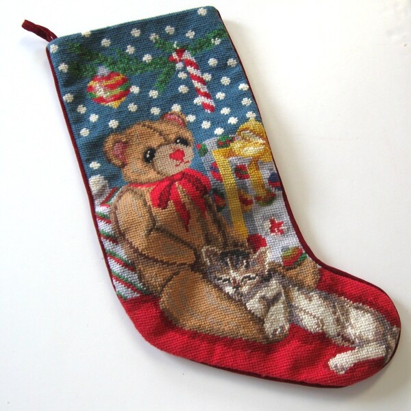 Cat Needlepoint - Etsy