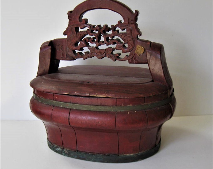 Antique Chinese Wood Storage Box 12 X 8 1/2 - Etsy