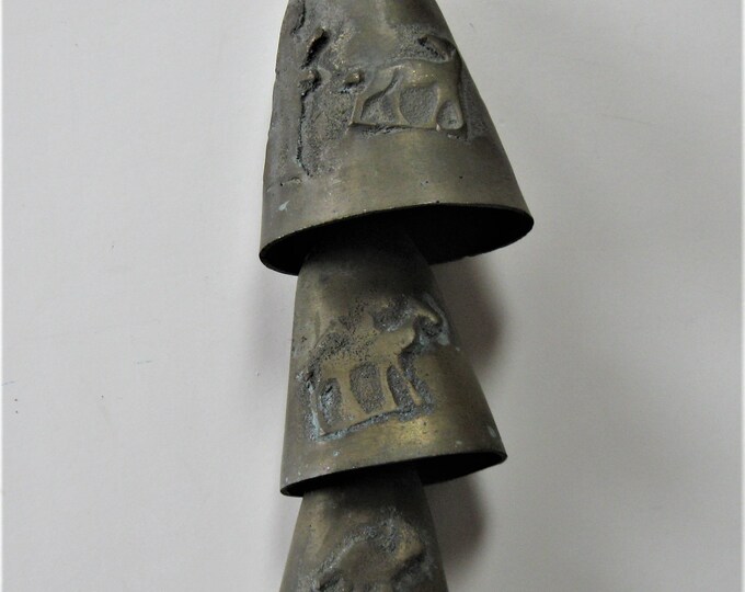 3 Graduated Brass Vintage Bedouin Camel Bells, 9 3/4" Long, Brass ...