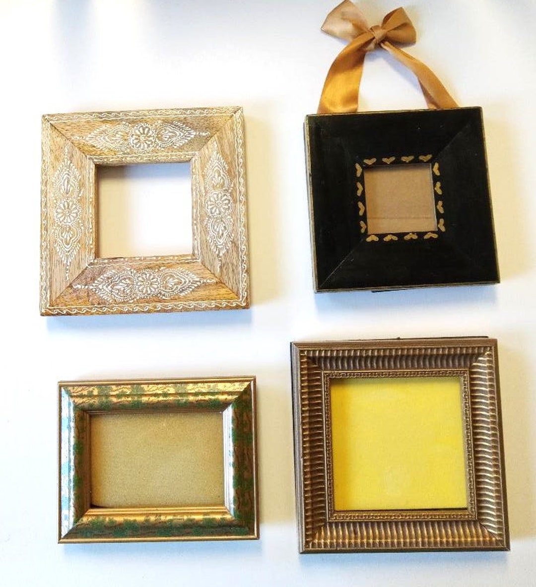 4 Piece Vintage Frame Gallery Wall, Ornate Tabletop Frames, Photo ...