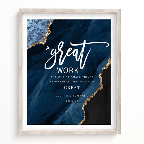 2021 LDS Youth Theme A Great Work Posters: Four Colors Eight - Etsy