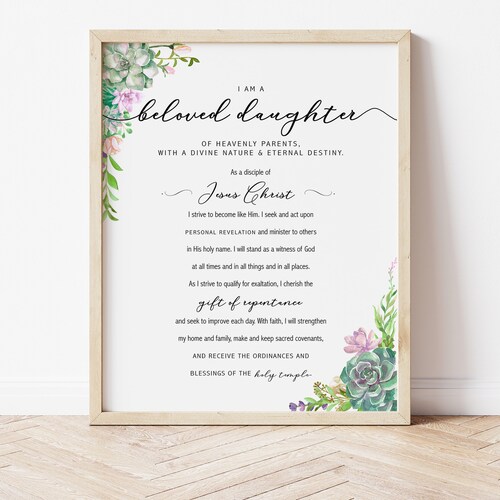 New Young Women Theme PRINTABLE / Updated YW Theme / LDS | Etsy