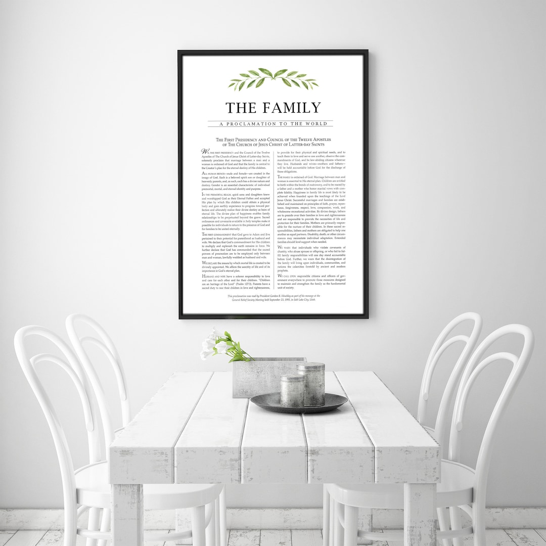 The Family A Proclamation to the World - Wall Art Digital Download ...
