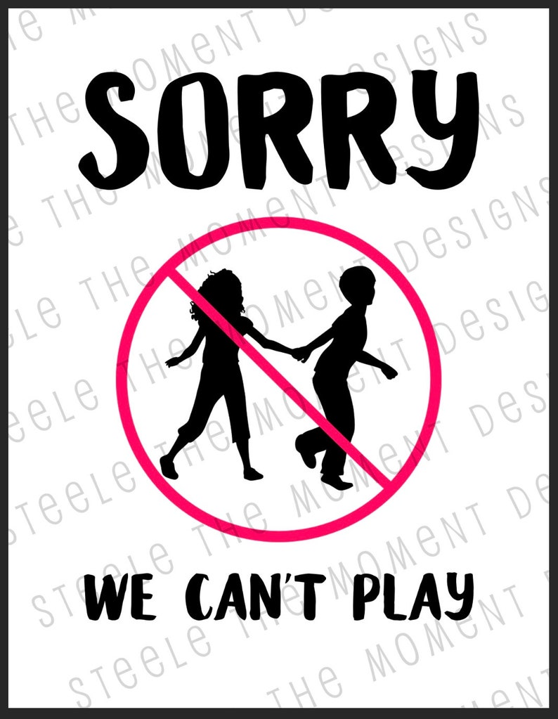 Summer Front Door Sign Printable - Sorry We Can't Play - Yes! We Can ...