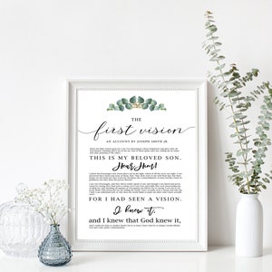 Latter Day Saint Printable Wall Art the First Vision, Instant Download ...