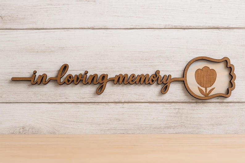 In Loving Memory Flower SVG, Memorial Ornament, Laser Cut File - Etsy