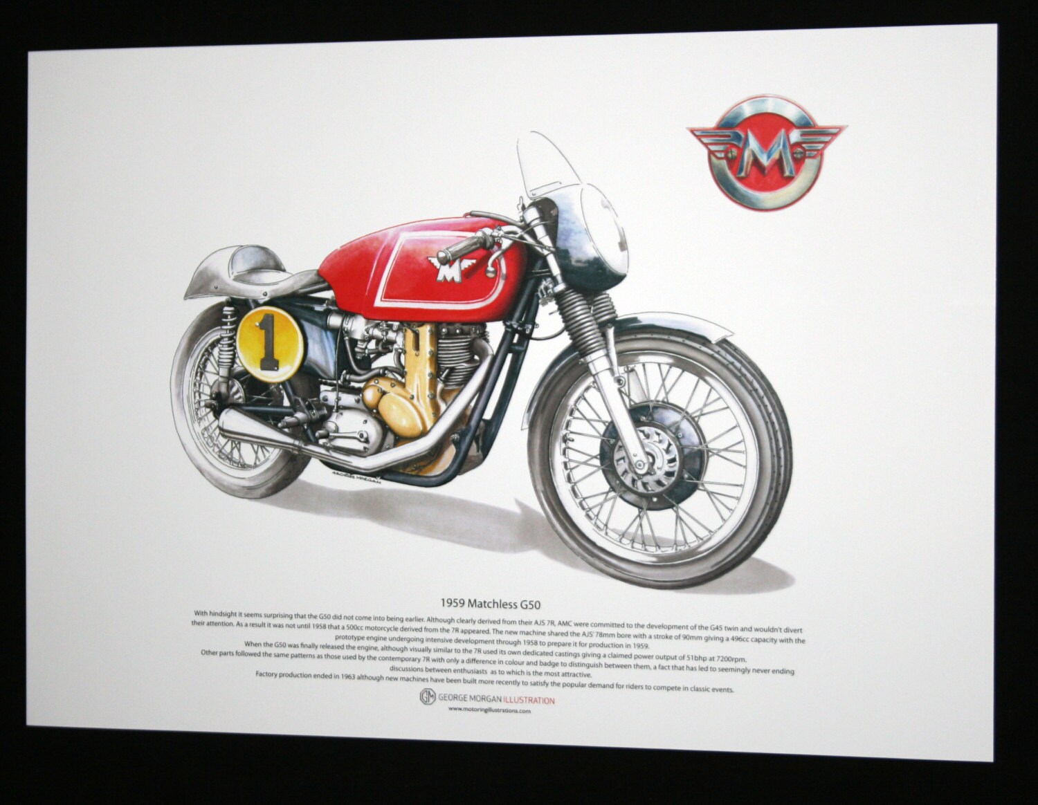 Matchless G50 ART POSTER A3 Size | Etsy